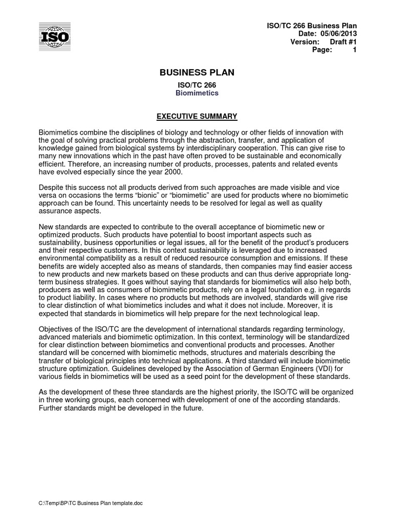 ISO TC 266 Biomimetics | PDF | International Organization For ...