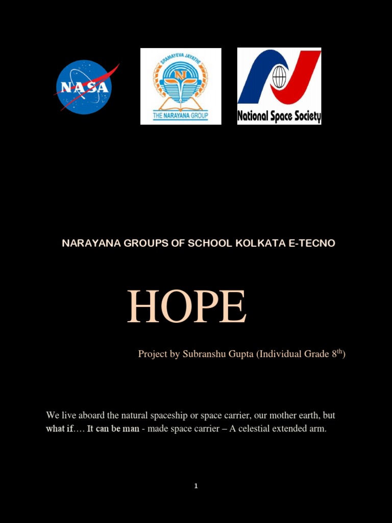 Project Hope, Nasa Ames Space Settlement Contest 2018 Project | PDF ...