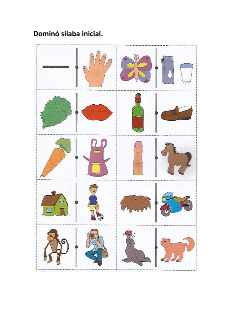 Dominó Sílaba Inicial | PDF