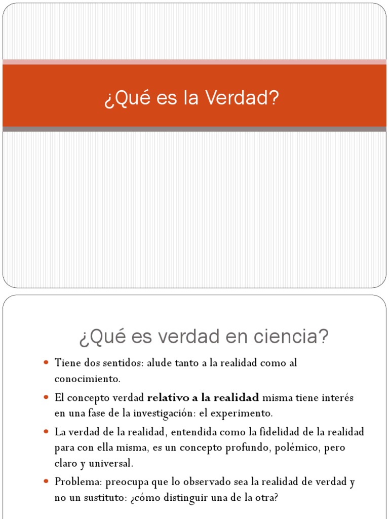 Conceptos de Verdad en Filosofía | PDF | Verdad | Realidad