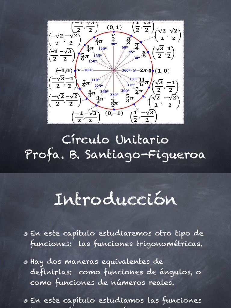 Circulo Unitario PDF | PDF | Pi | Funciones trigonométricas