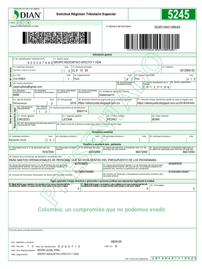 Formato 5245 | PDF | Business