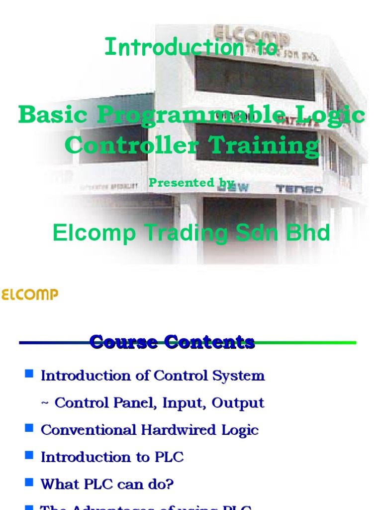 Introduction To: Basic Programmable Logic Controller Training | PDF ...