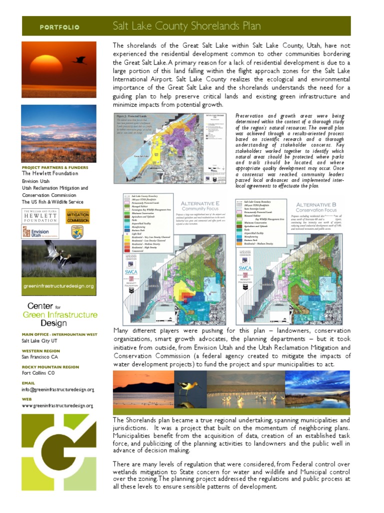 SLC Shorelands Plan | PDF | Green Infrastructure | Salt Lake City