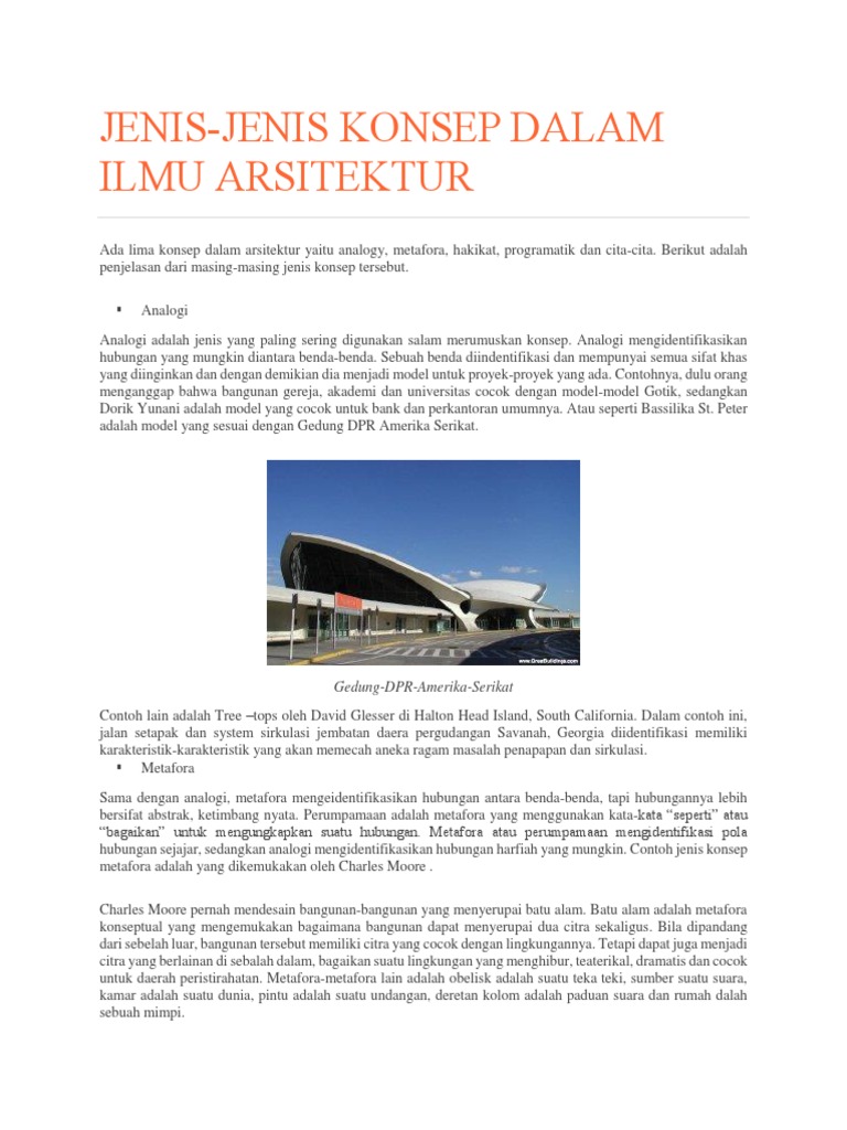 jENIS KONSEP ARSITEKTUR | PDF