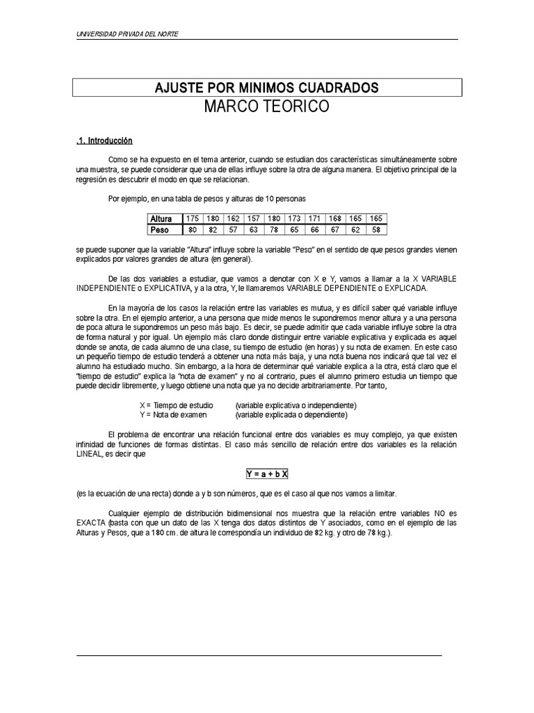 Ajuste Por Minimos Cuadrados | PDF | Regresión lineal | Coeficiente de determinación