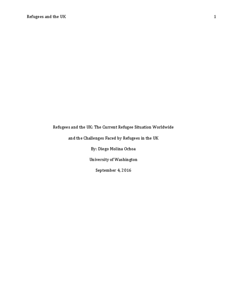 Final Research Paper Refugees and The Uk | PDF | Refugee | United ...