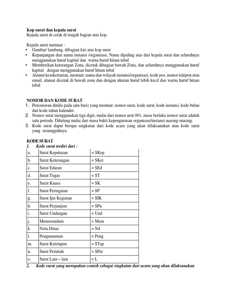 Kode Surat | PDF