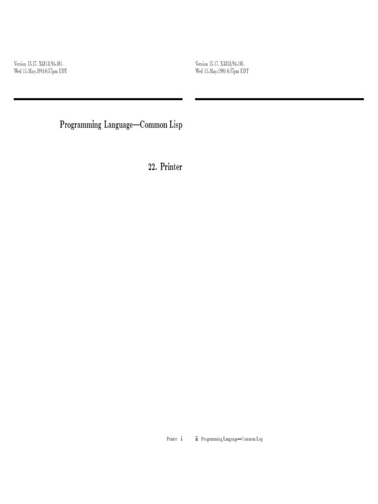 Programming Language - Common Lisp 22. Printer | PDF | Fraction ...