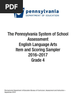 2021 PSSA ISS ELA Grade 4 | PDF | Multiple Choice