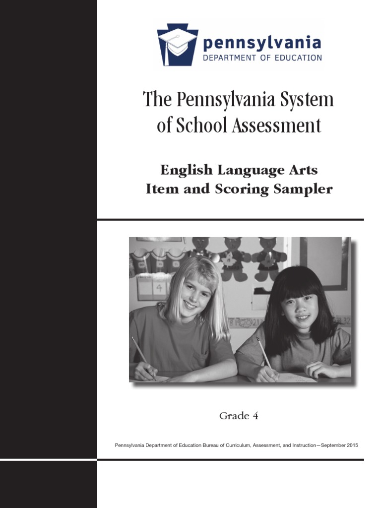 2015 Pssa Item and Scoring Sampler English Language Arts Grade 4 | PDF ...
