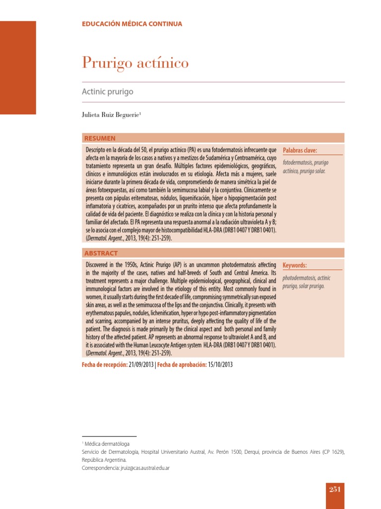 Prurigo Actinico | PDF | Linfocitos | Factor de necrosis tumoral alfa