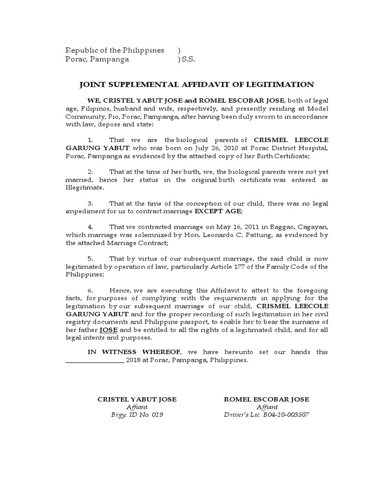 Joint Supplemental | Affidavit | Notary Public | Free 30-day Trial | Scribd