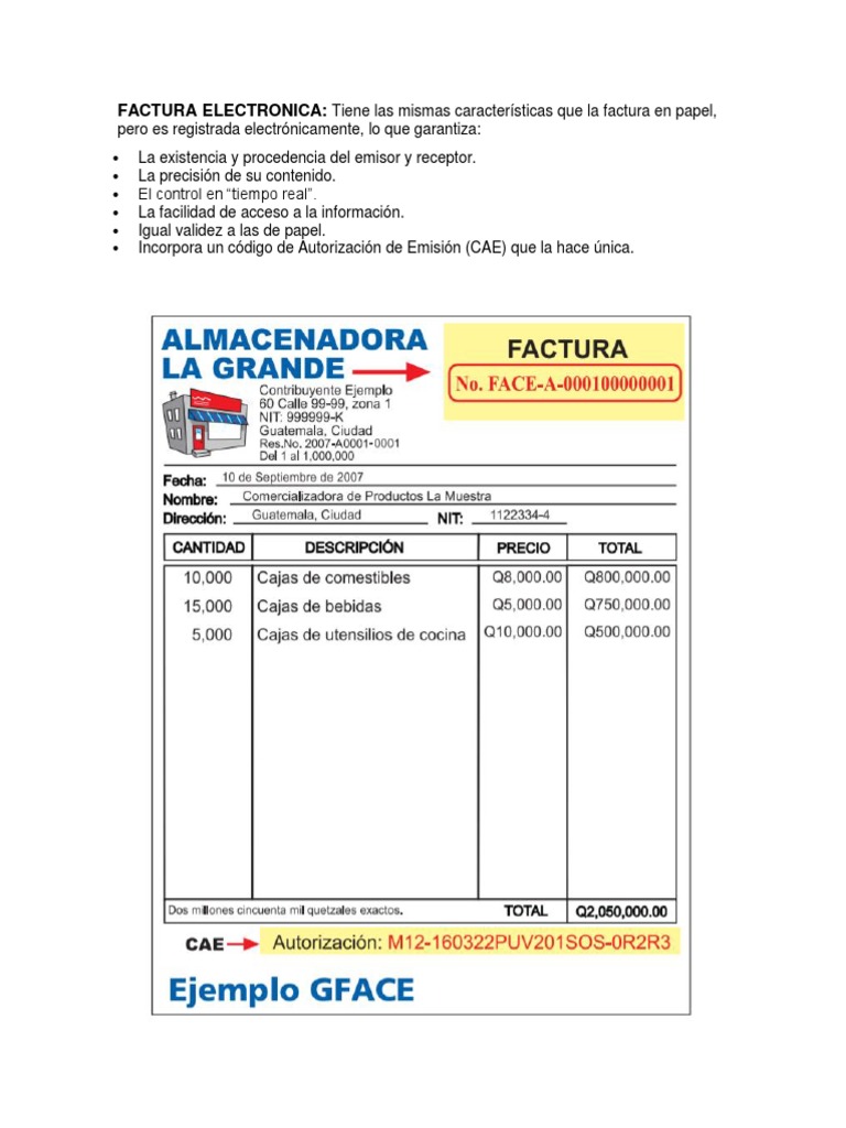 Ejemplos de Facturas Mercantiles | PDF
