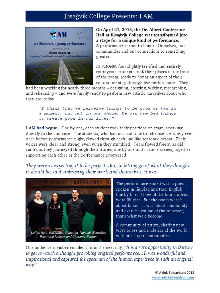 I AM Write Up - 2nd Draft PDF | PDF