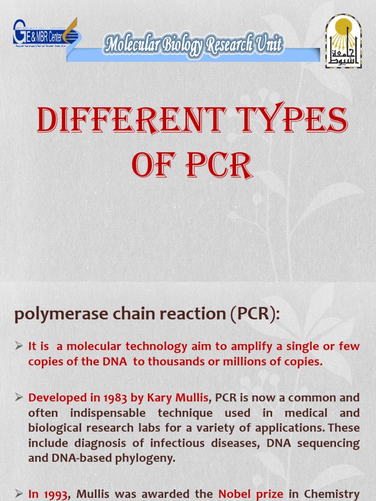 Types of PCR | PDF | Reverse Transcription Polymerase Chain Reaction ...