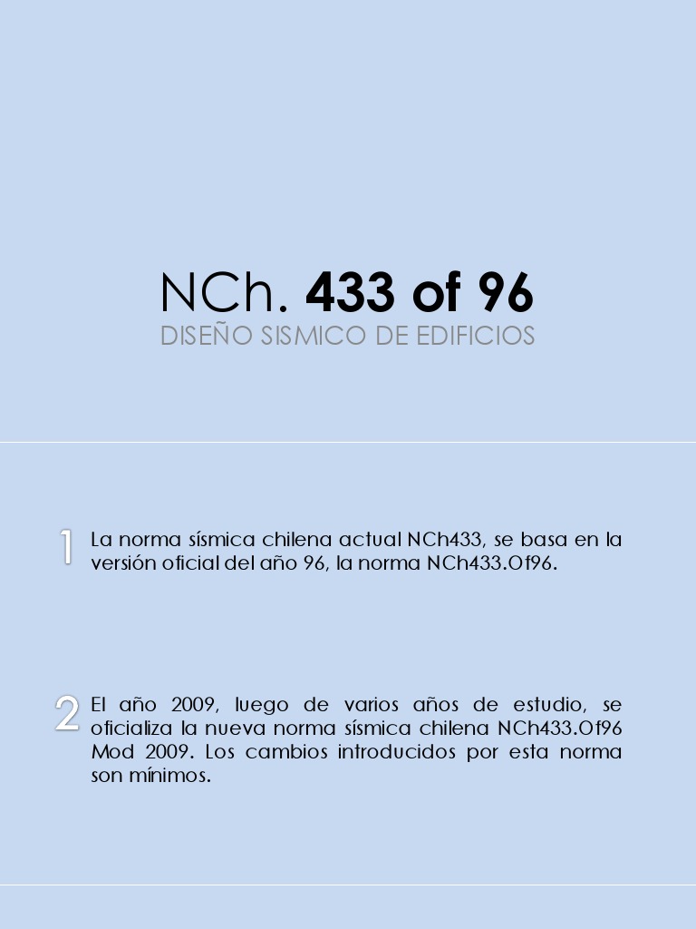 NCH 433 | PDF | Suelo | Laboratorios