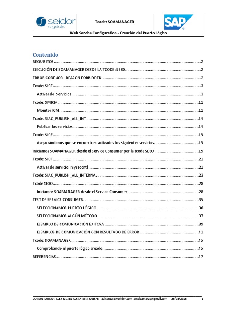 2 Soamanager Crear Puerto Logico | PDF | Web 2.0 | Software Architecture