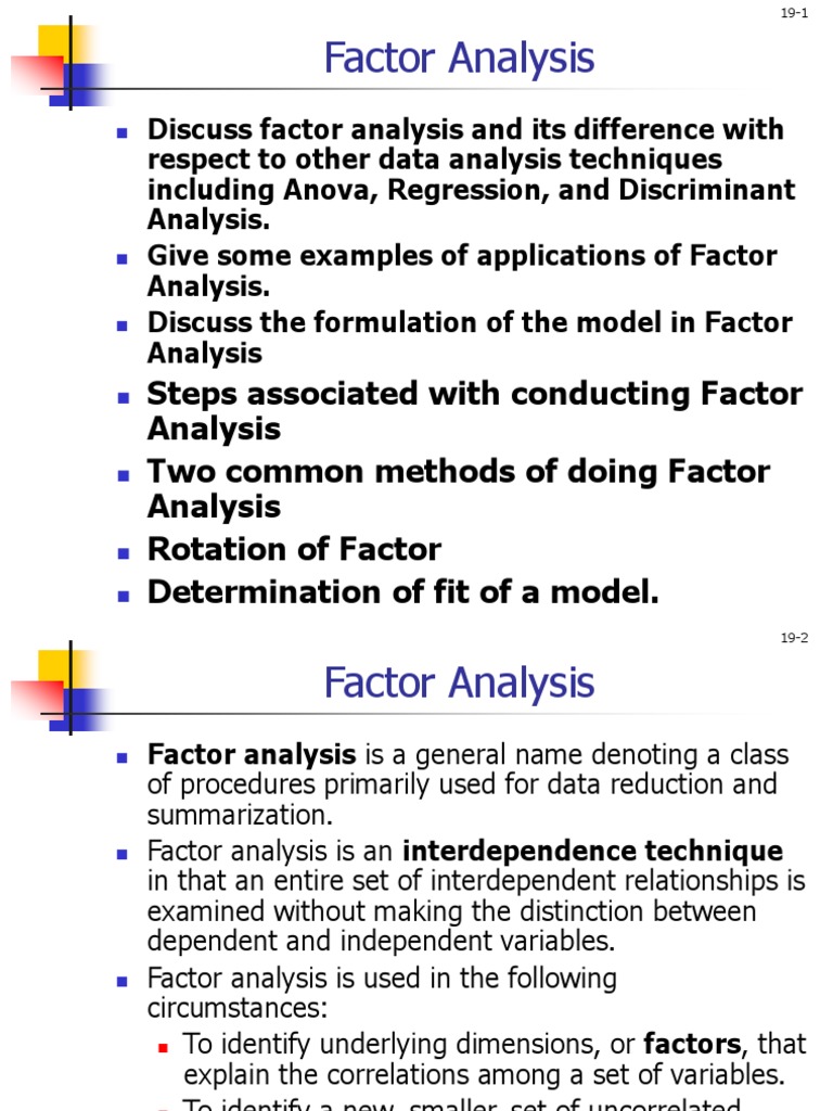 Factor Analysis | PDF | Factor Analysis | Correlation And Dependence