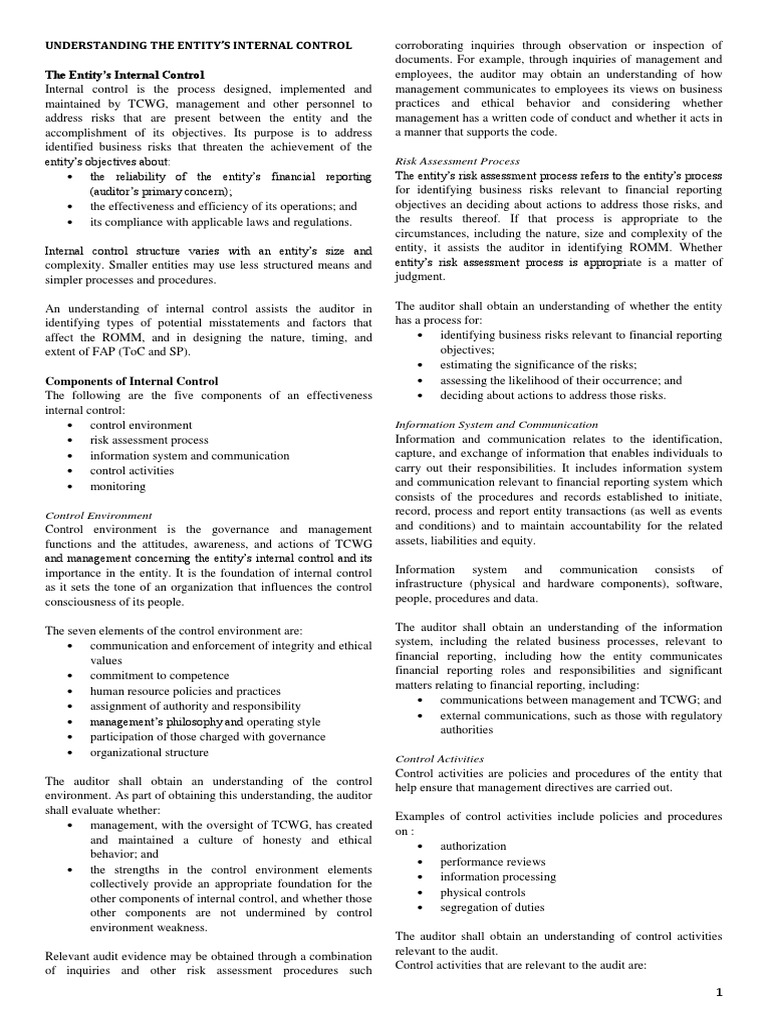 Audit Theory 8 | PDF | Internal Control | Financial Audit