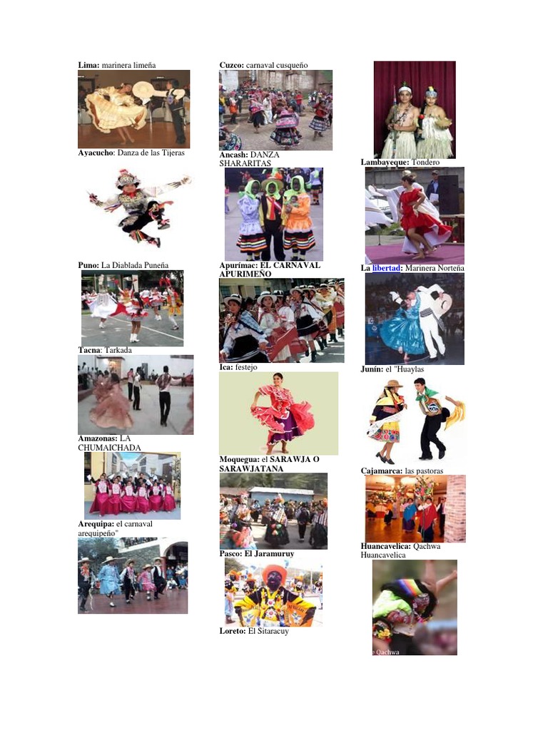 Diversidad cultural peruana reflejada en las danzas, festividades y gastronomía regional | PDF ...