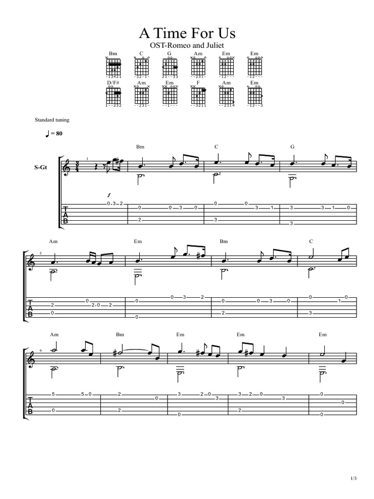 A Time For Us (Simple) | PDF