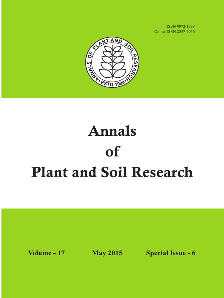 201 Twoarticlescoauthor Annalsofplantandsoil | PDF | Soil | Soil Fertility