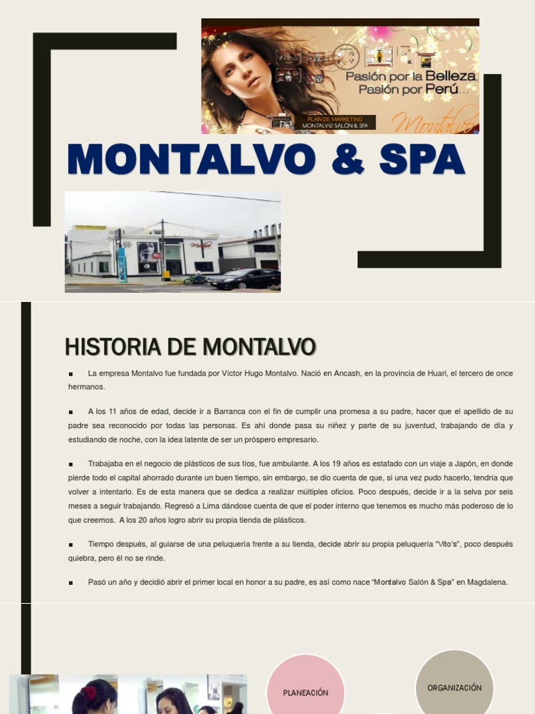 Historia y Proceso de Montalvo Spa | PDF | Marketing | Televisión