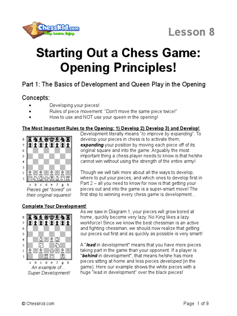 Lesson 8 PDF | PDF | Chess Openings | Chess