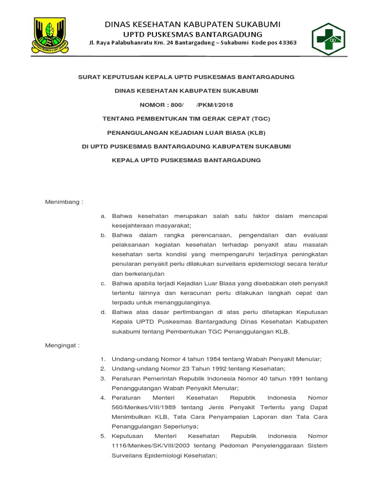 SK Tim Urc KLB | PDF | Pengembangan Diri | Sains & Matematika