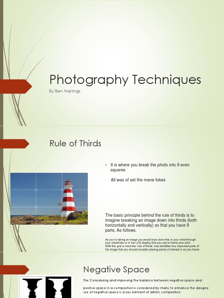 Photography Techniques | PDF | Composition (Visual Arts ...