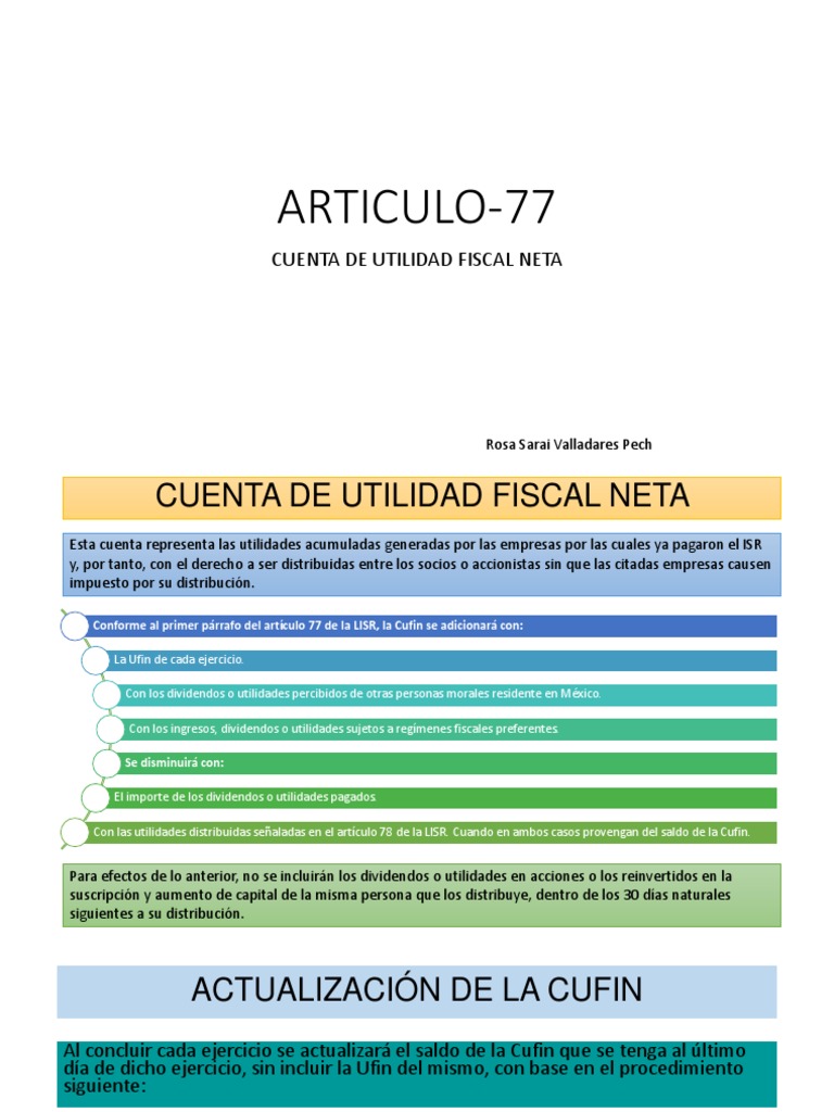 Articulo 77 | PDF | Impuesto sobre la renta | Dividendo