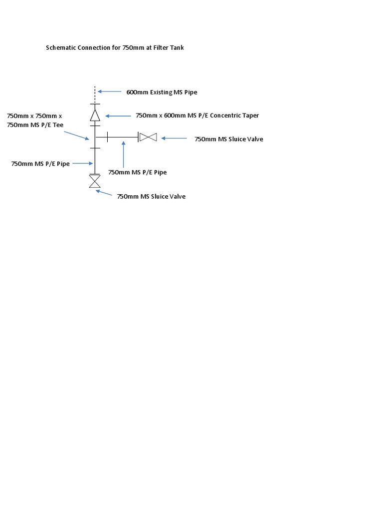 Schematic Connection For 750mm at Filter Tank | PDF