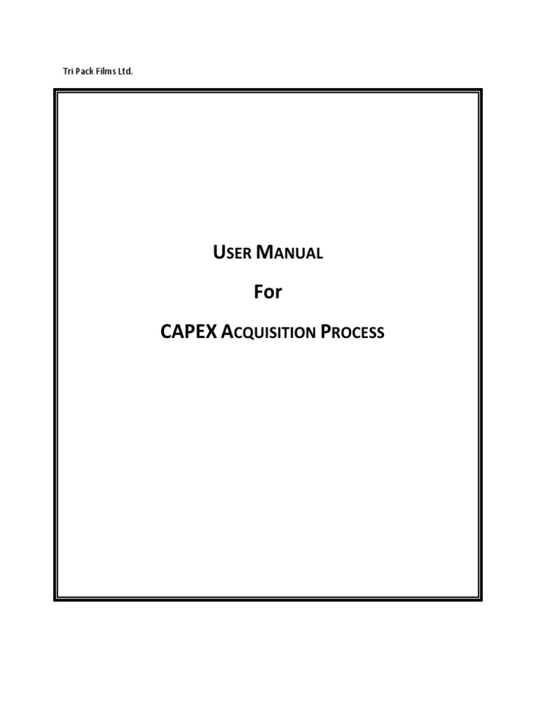 CAPEX Acquisition Process | PDF | Valuation (Finance) | Business