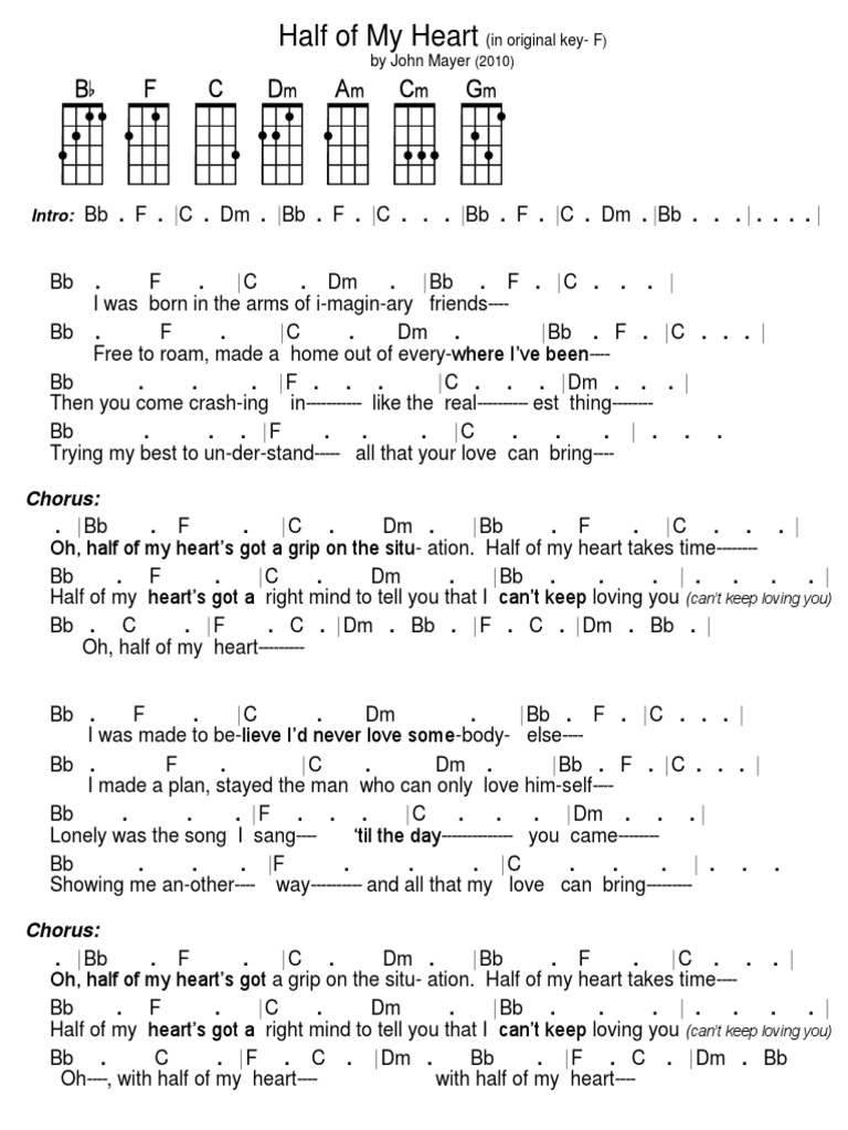 Half of My Heart - V2b | PDF | Vocal Music | Musical Compositions