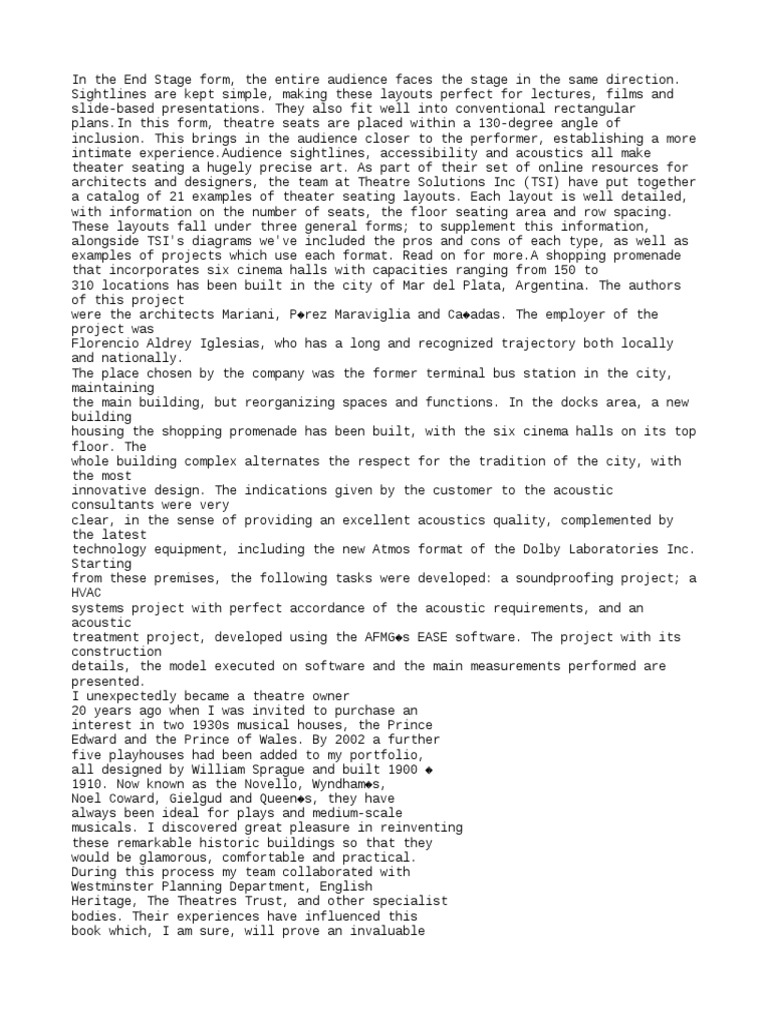 Document | PDF | Movie Theater | Theatre