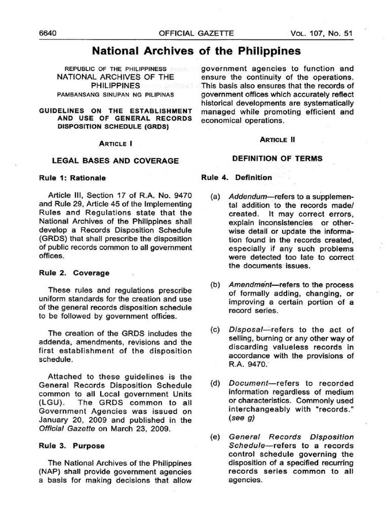 NAP Gen. Circular 3 GRDS For LGUs PDF | PDF