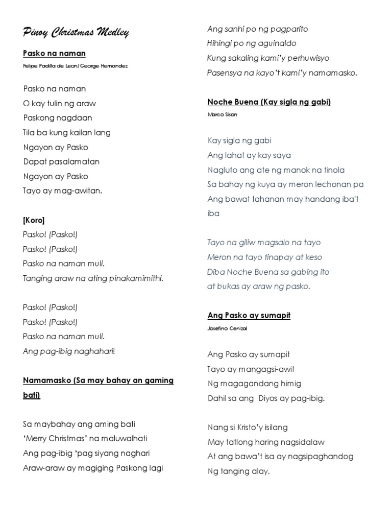 Ang Pasko Ay Sumapit | PDF