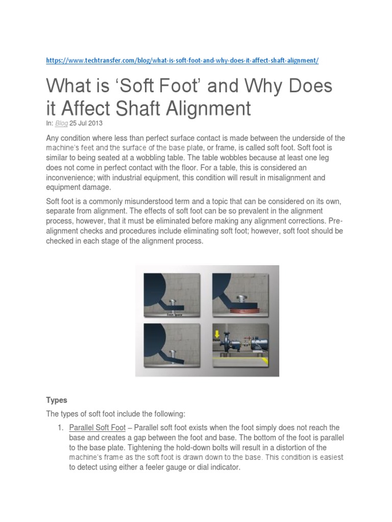 What Is Soft Foot' and Why Does It Affect Shaft Alignment | PDF ...