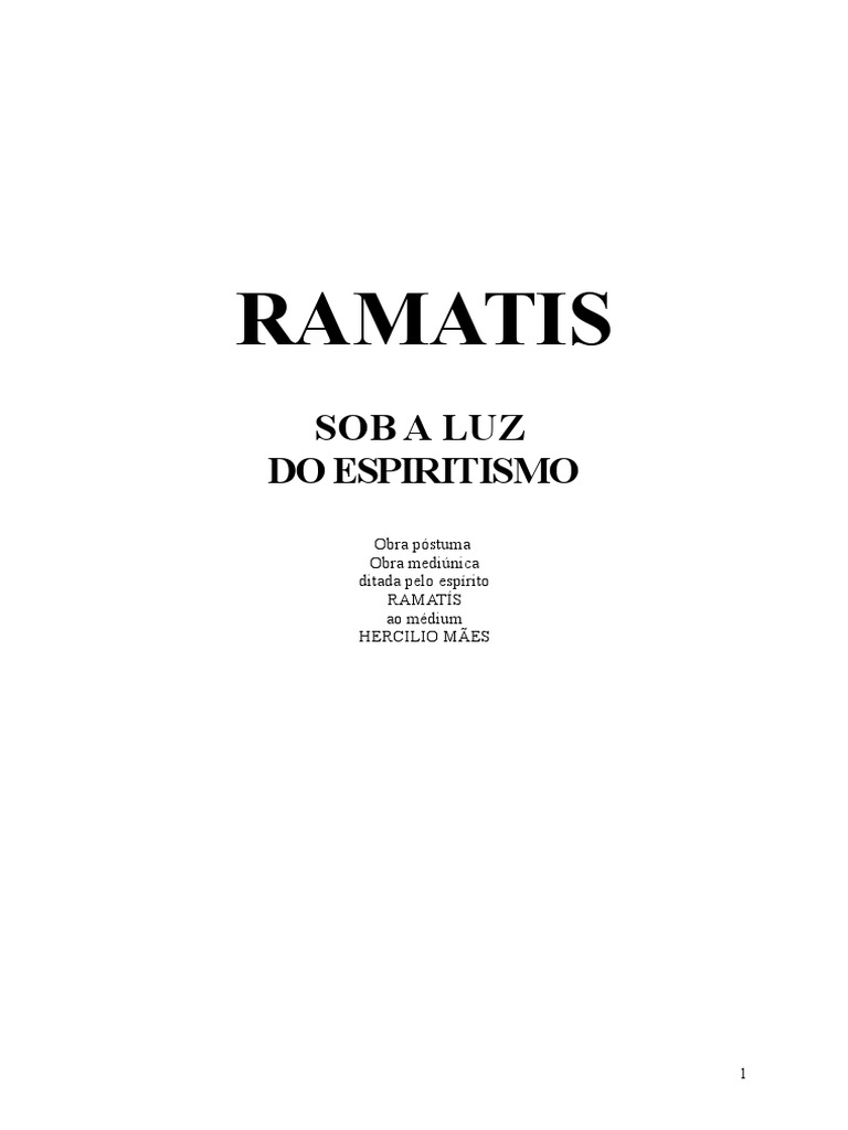 Ramatis Sob A Luz Do Espiritismo | PDF | Espiritismo | Dor