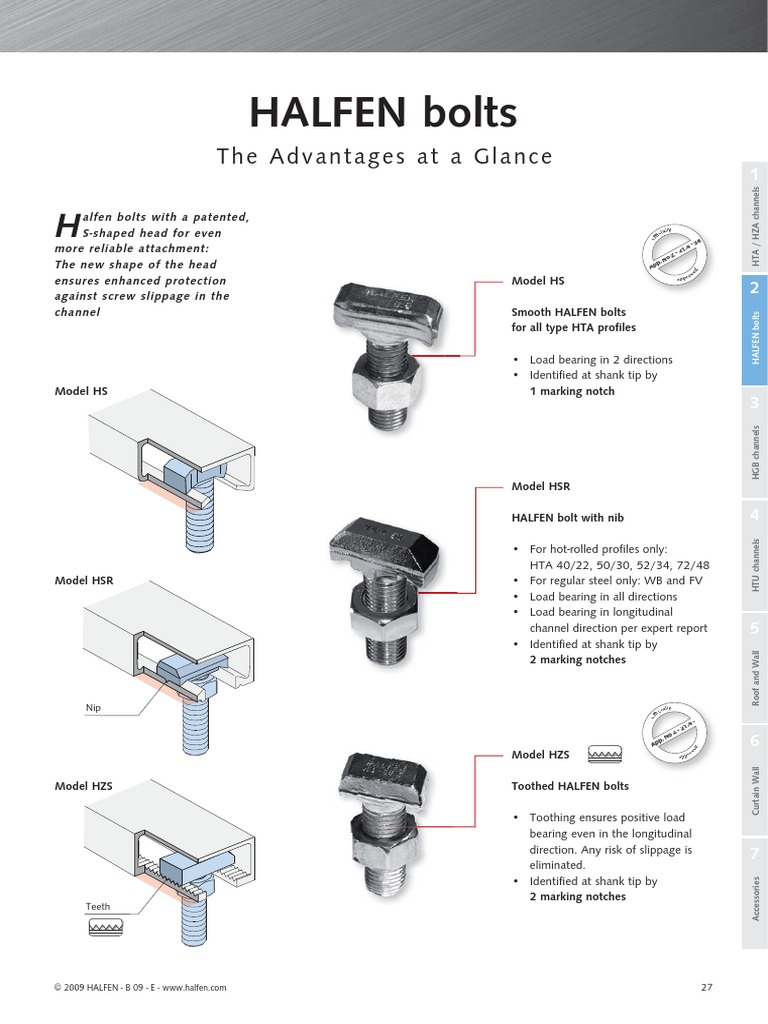 HALFEN Bolts: The Advantages at A Glance | PDF | Galvanization | Screw