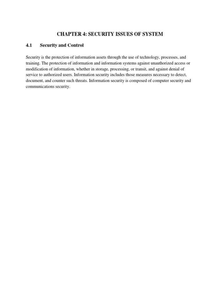 Chapter 4: Security Issues of System | PDF