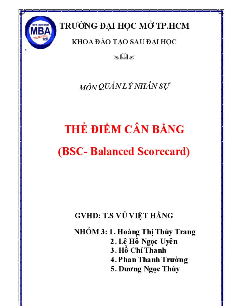 Tieu Luan The Diem Can Bang | PDF | Finance & Money Management