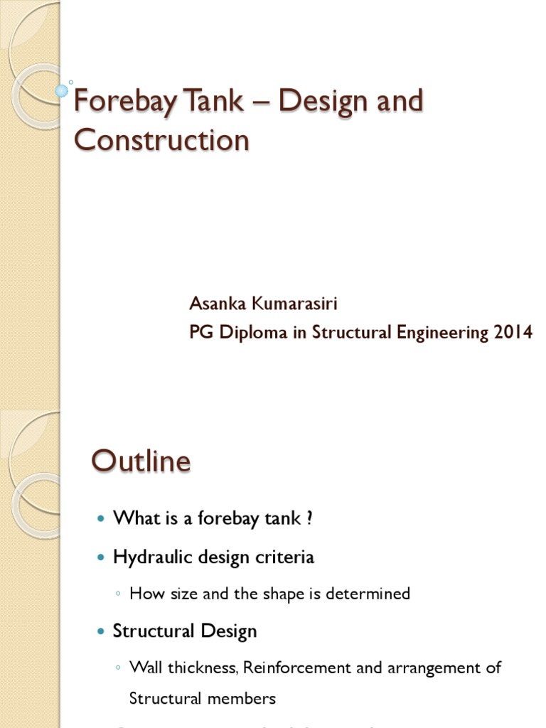 Forebay Tank | Structural Engineering | Beam (Structure)