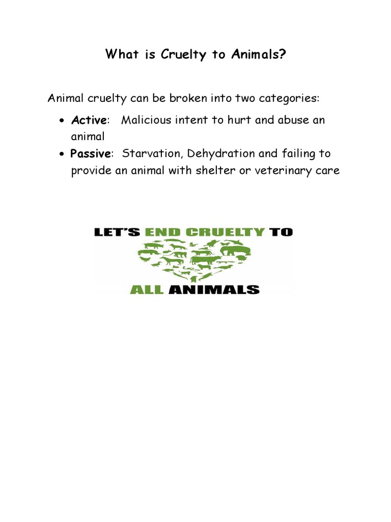 What Is Cruelty To Animals | PDF