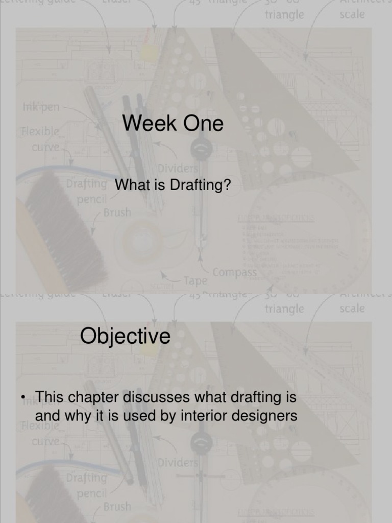 Week One: What Is Drafting? | Download Free PDF | Technical Drawing ...