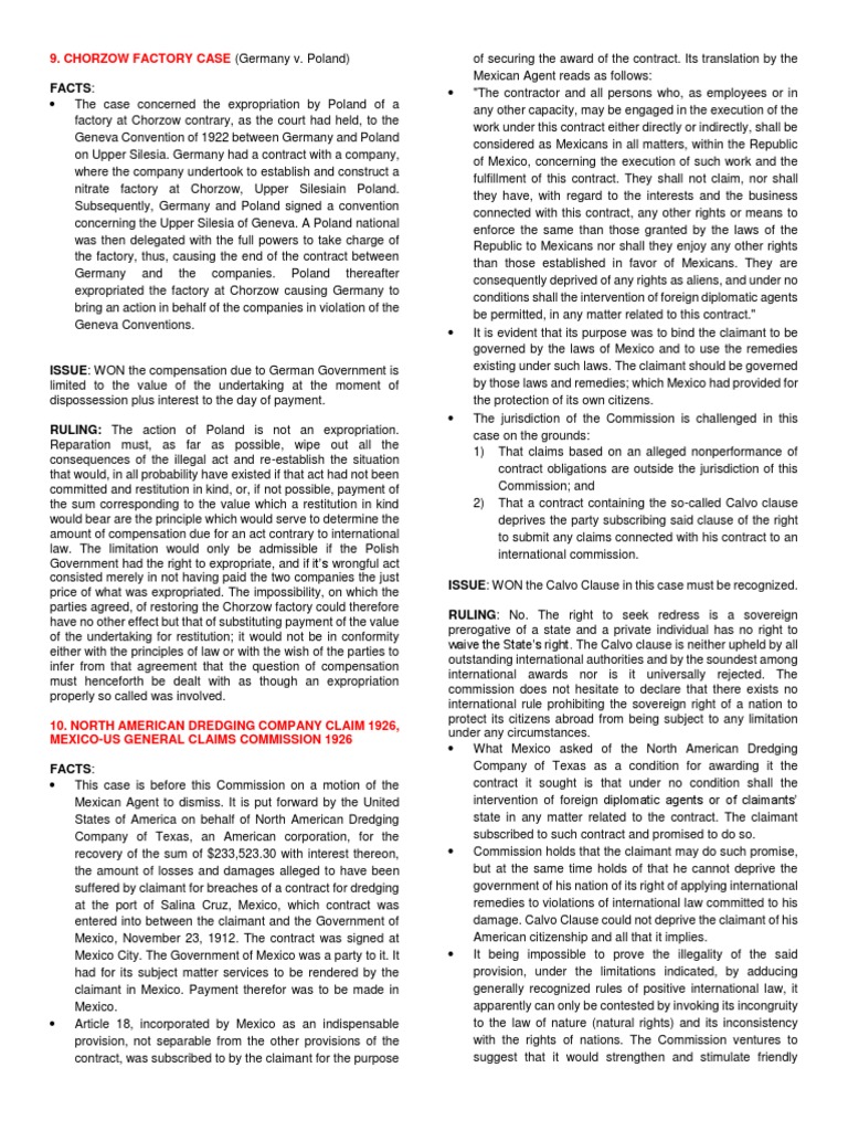 Chorzow Factory Case | PDF | Greenland | Norway