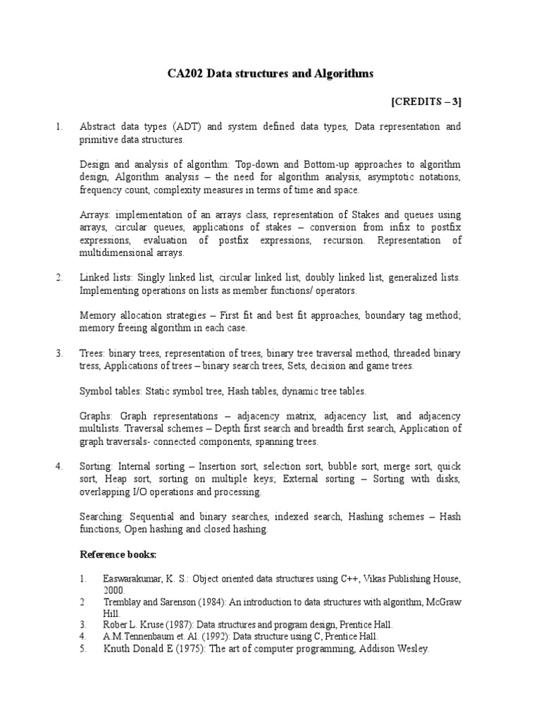 CA202 Data Structures and Algorithms | PDF