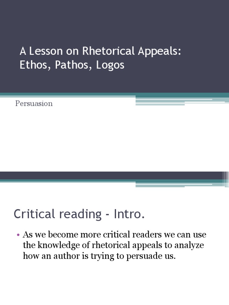 Understanding Rhetorical Appeals | PDF | Rhetoric | Persuasion