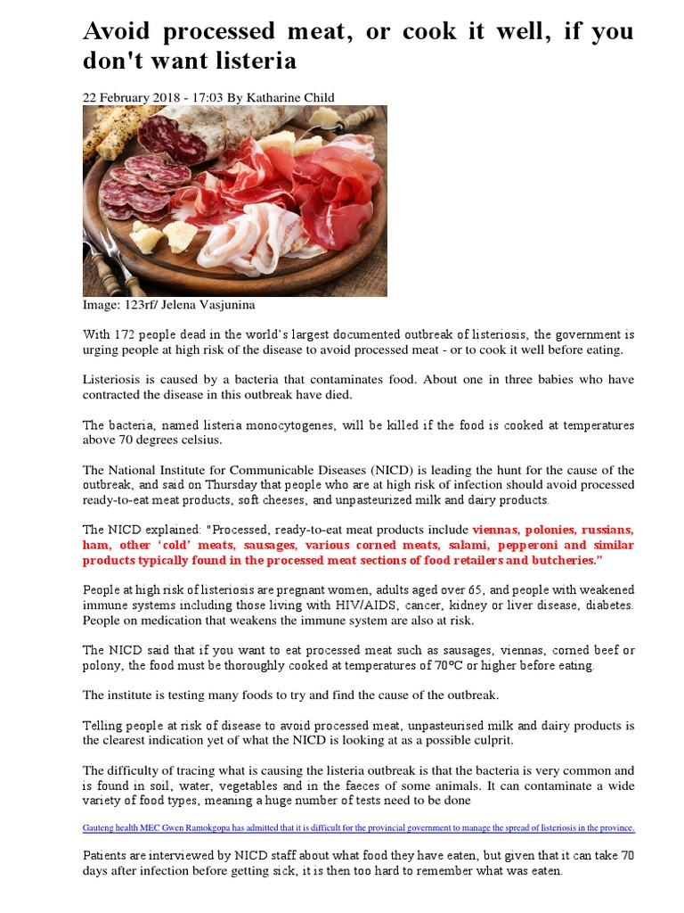 Avoid Processed Meat | Download Free PDF | Foods | Medical Specialties